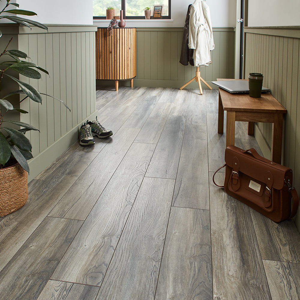 Kronotex Coniston 12mm Laminate Flooring - Grey Marina Oak | Flooring ...